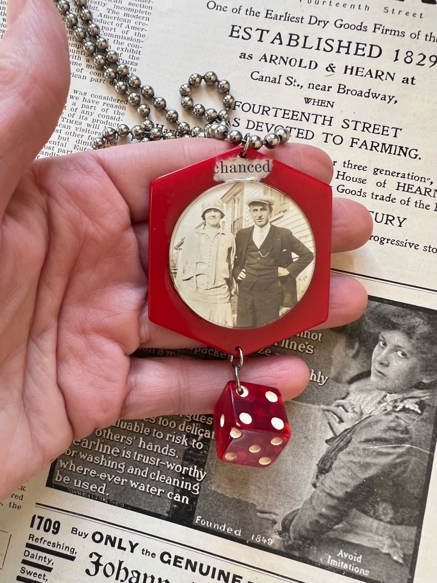 Chanced – OOAK Art Necklace by Dara DiMagno | Earth Angels Studios