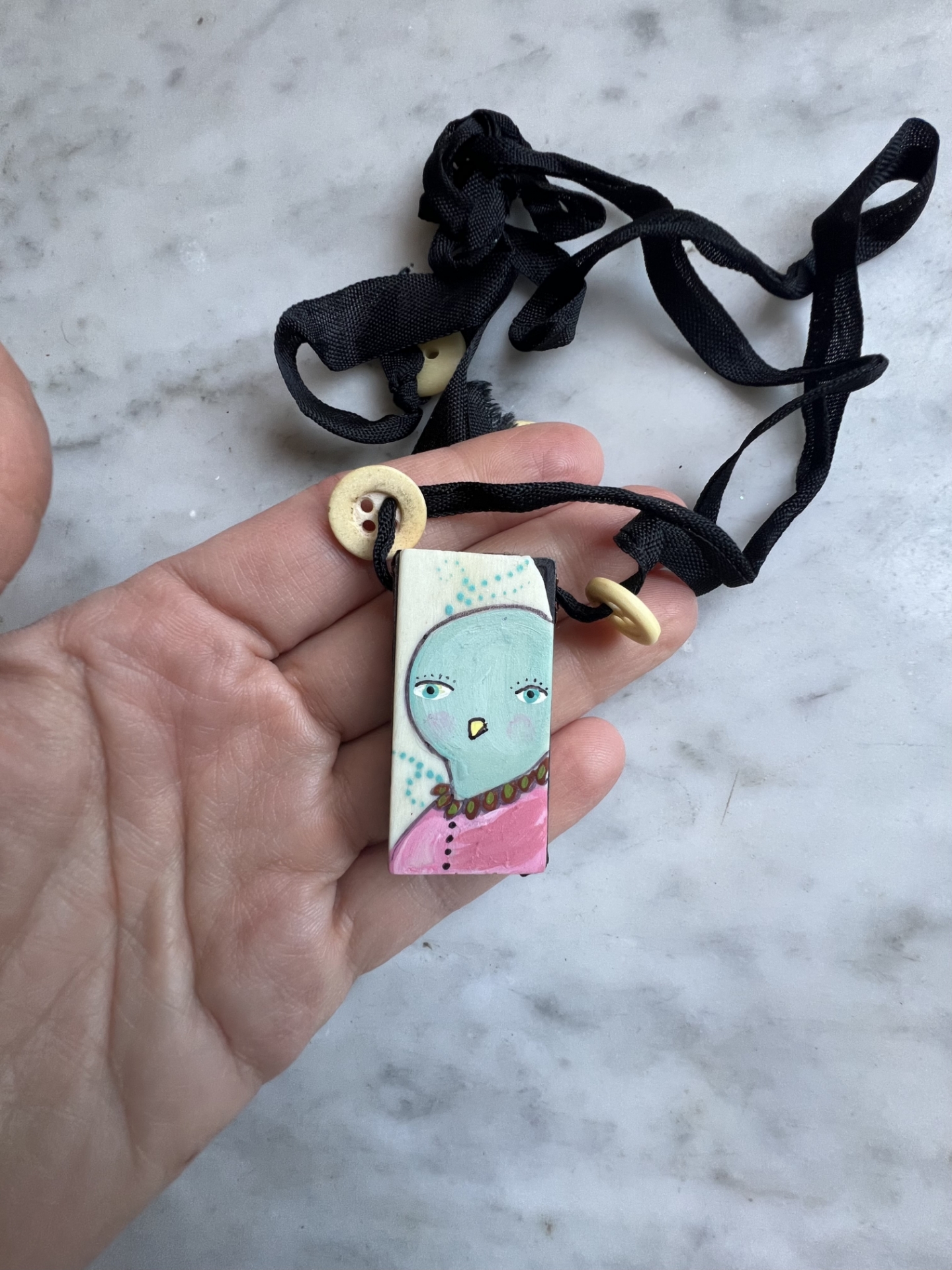 Birdie Wonder Gal MINI PAINTING - Charm Art by Stacey Bear SALE | Earth ...