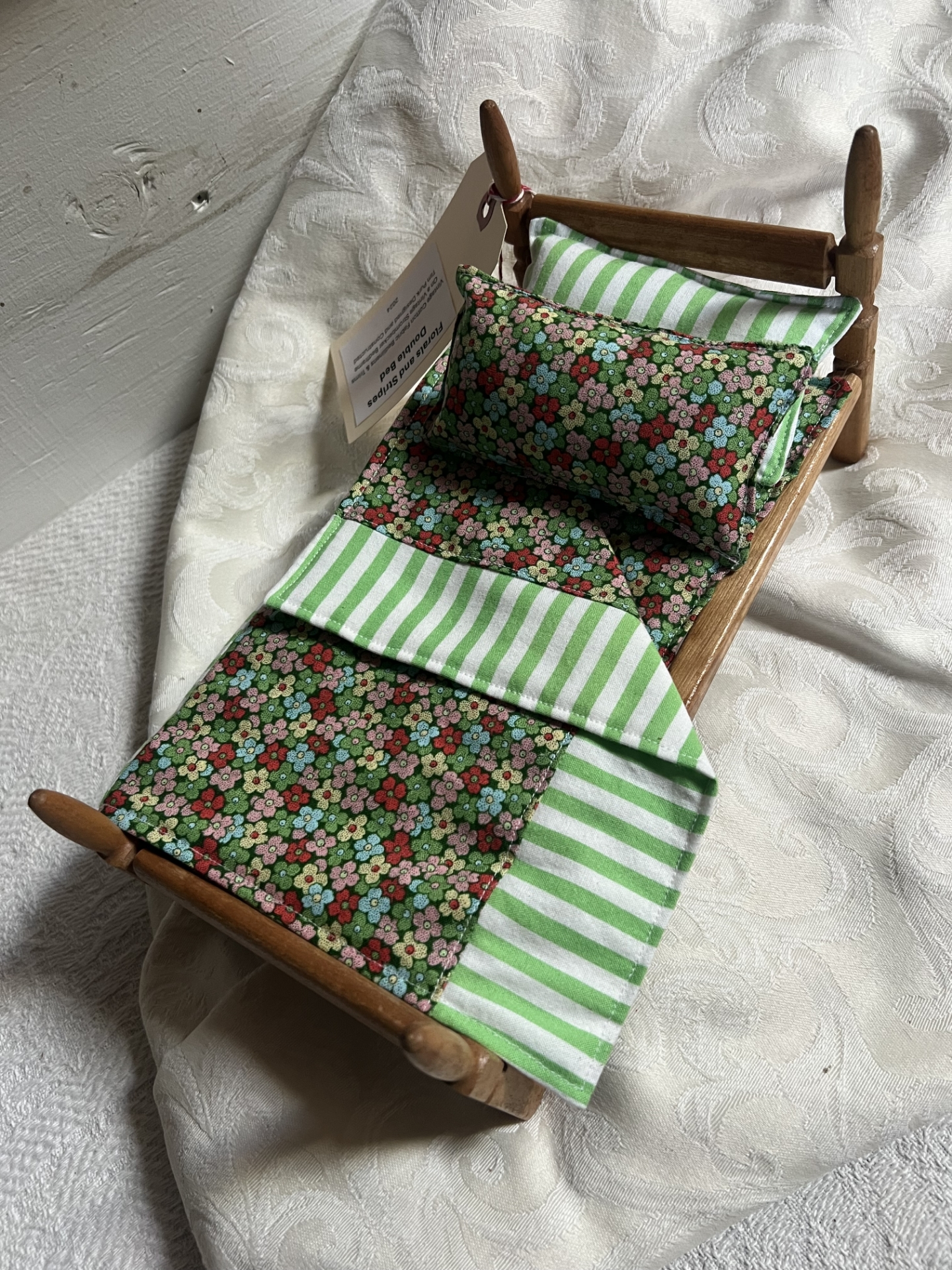 Bed Set Double - Florals & Stripes - ooak by Tim Purk | Earth Angels ...